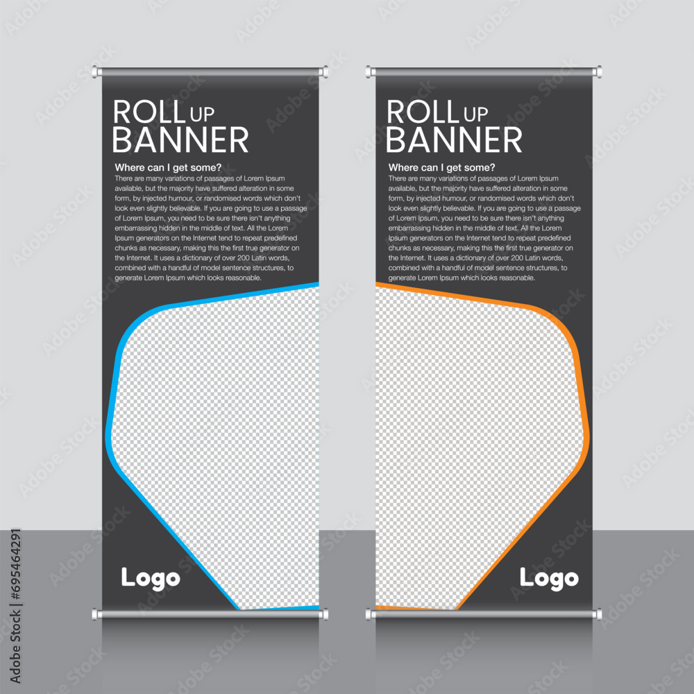 Vertical Banner Design Signboard Advertising Brochure Flyer Template ...