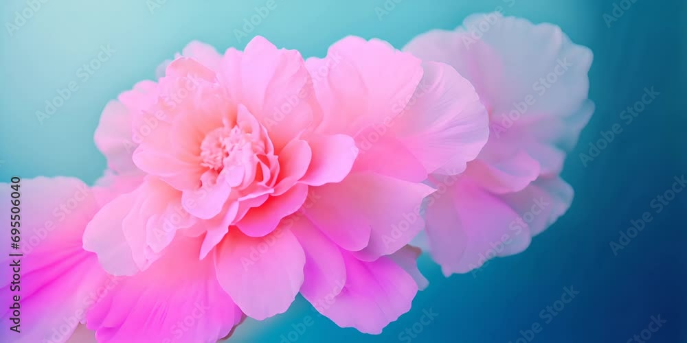 Beautiful Pink Flower with Moving Petals. Abstract floral blooming ...