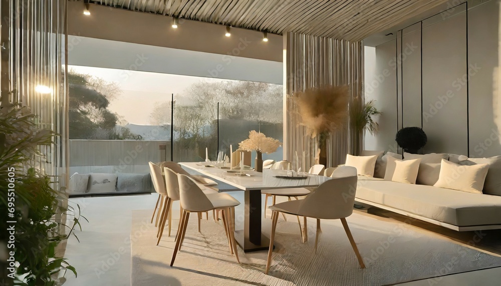 contemporary house design creative decor dining area in natural minimal ...