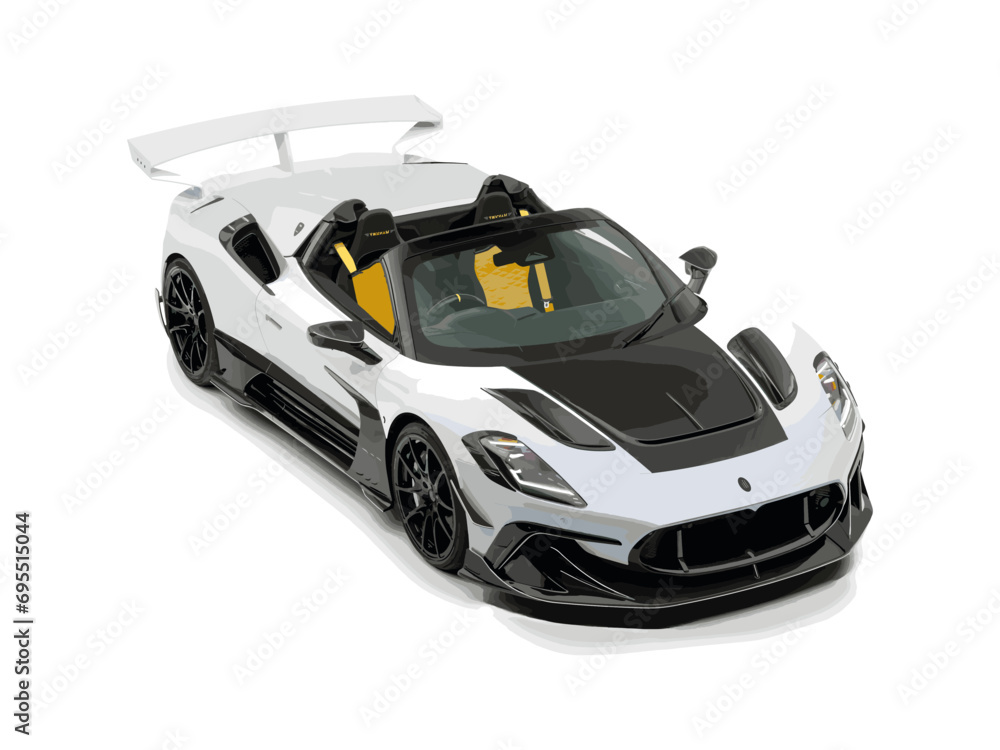 Sport car Maserati MC20 icon. Sport car Maserati MC20 white. Auto ...