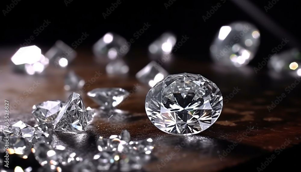 diamond cutting and polishing factory, processes raw diamonds Stock ...