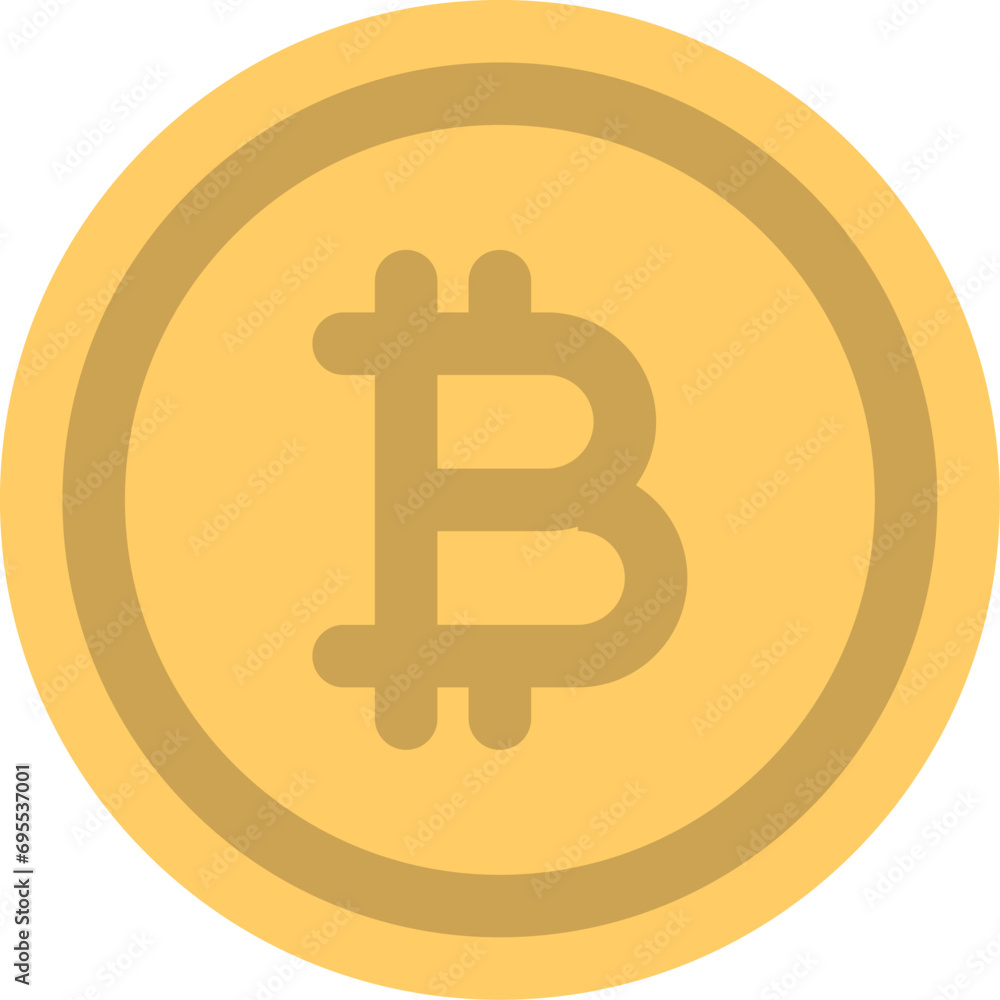 Bitcoin gold coin icon. Vector Stock Vector | Adobe Stock