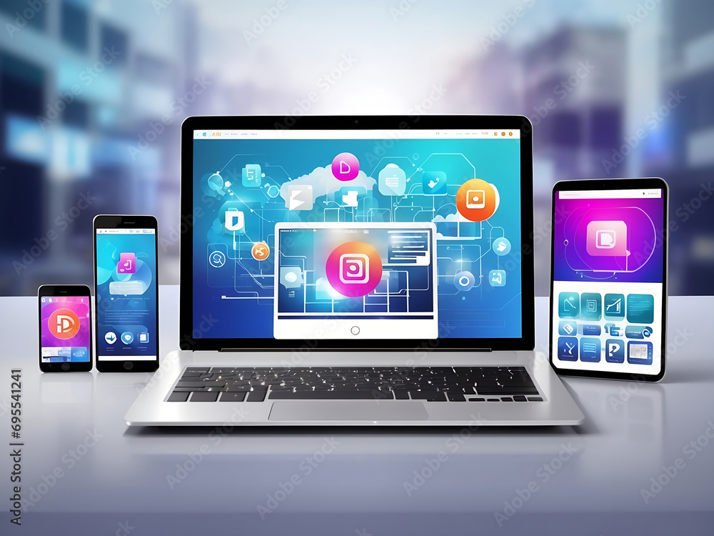 Creation of responsiv internet website for multiple platforms. Building ...