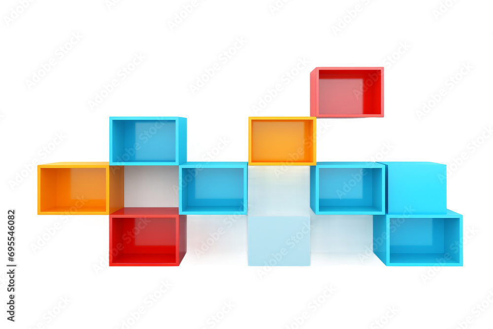 Cubby Shelve Organization on a transparent background Stock Illustration | Adobe Stock