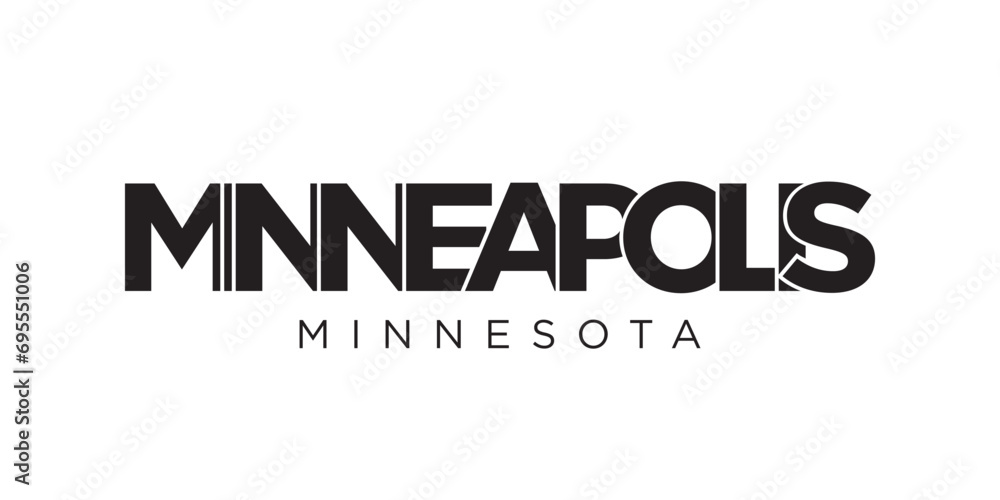 Minneapolis, Minnesota, USA typography slogan design. America logo with ...