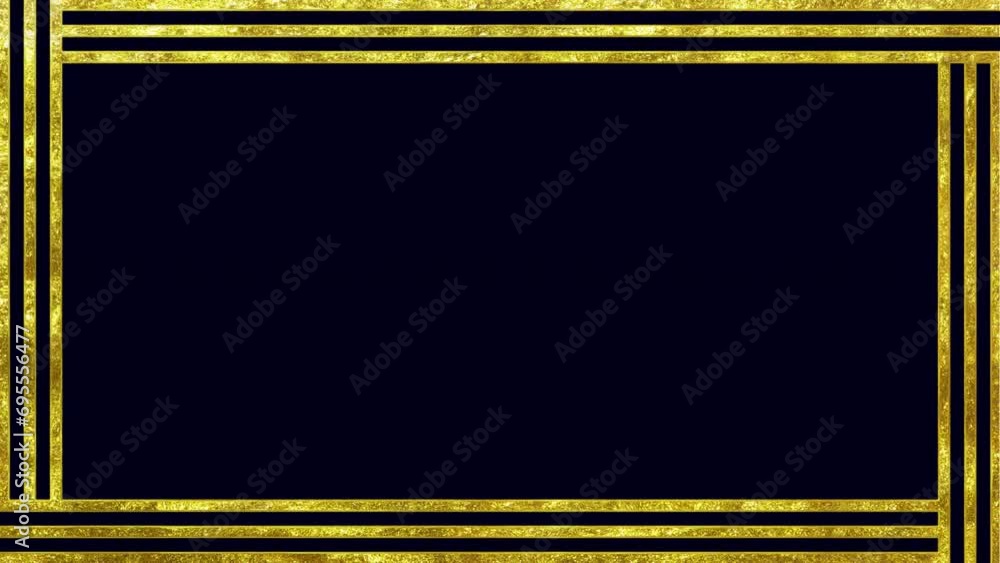 Gold Luxury Frame Background Intro on a transparent background .4k ...