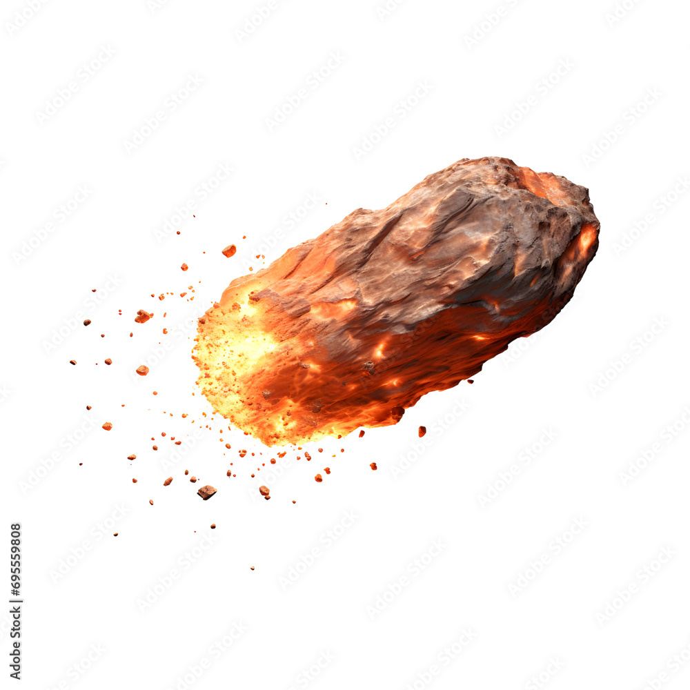 comet, meteor, space meteorite isolated on transparent background, cut ...