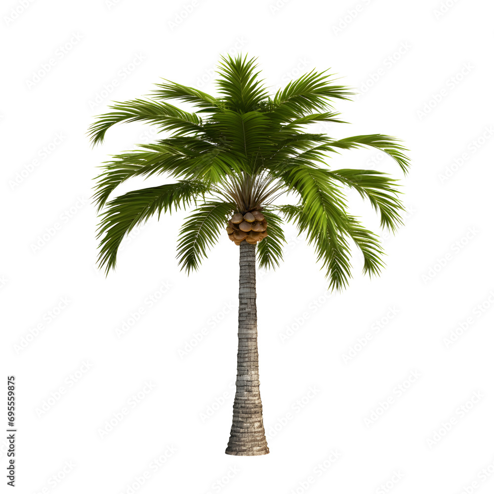 Coconut palm tree isolated on transparent background, cut out, png ...