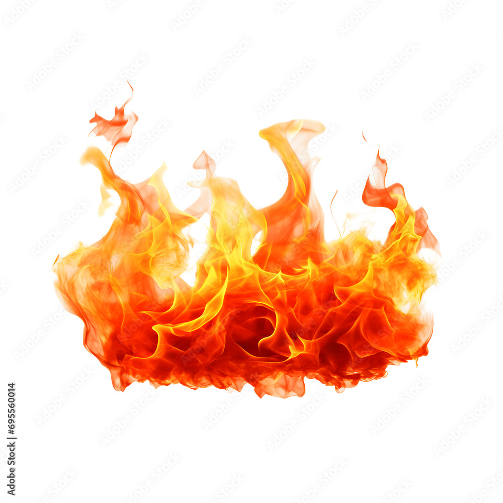 Flame heat fire abstract isolated on transparent background, cut out ...