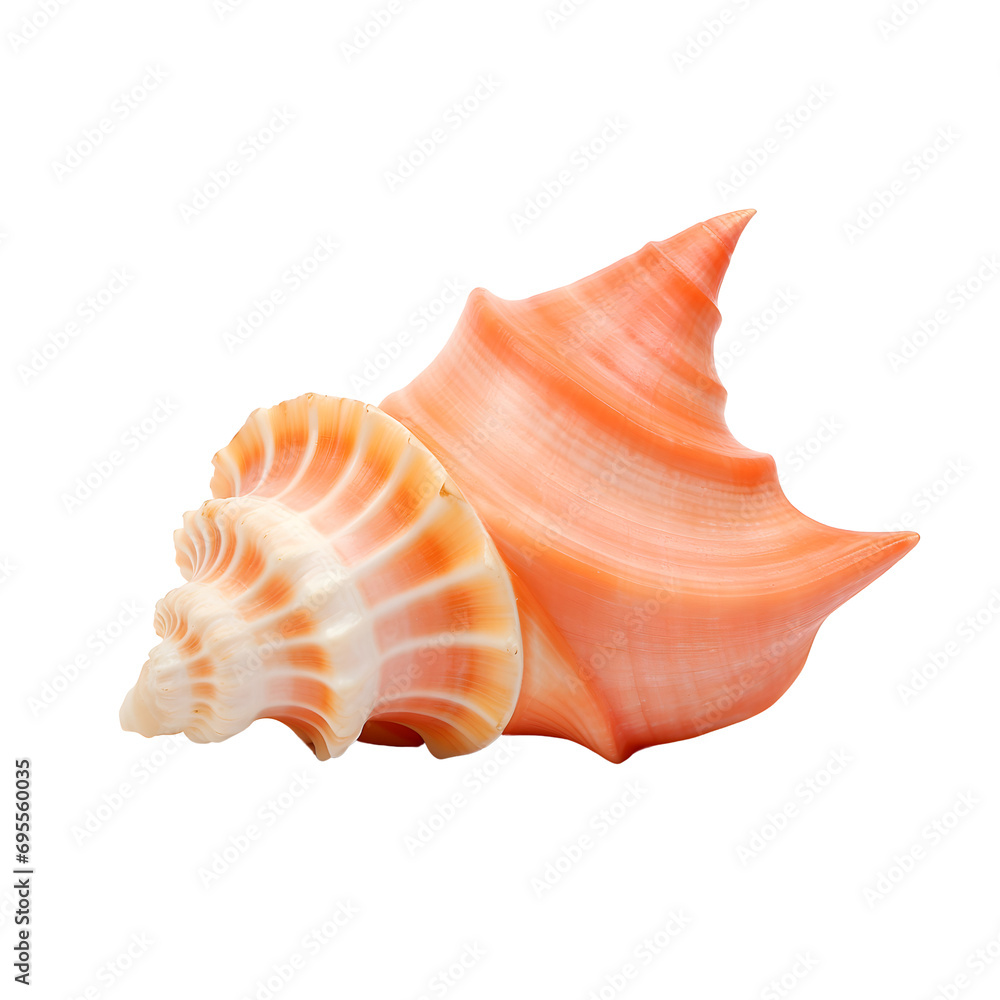 conch shell isolated on transparent background, cut out, png Stock ...