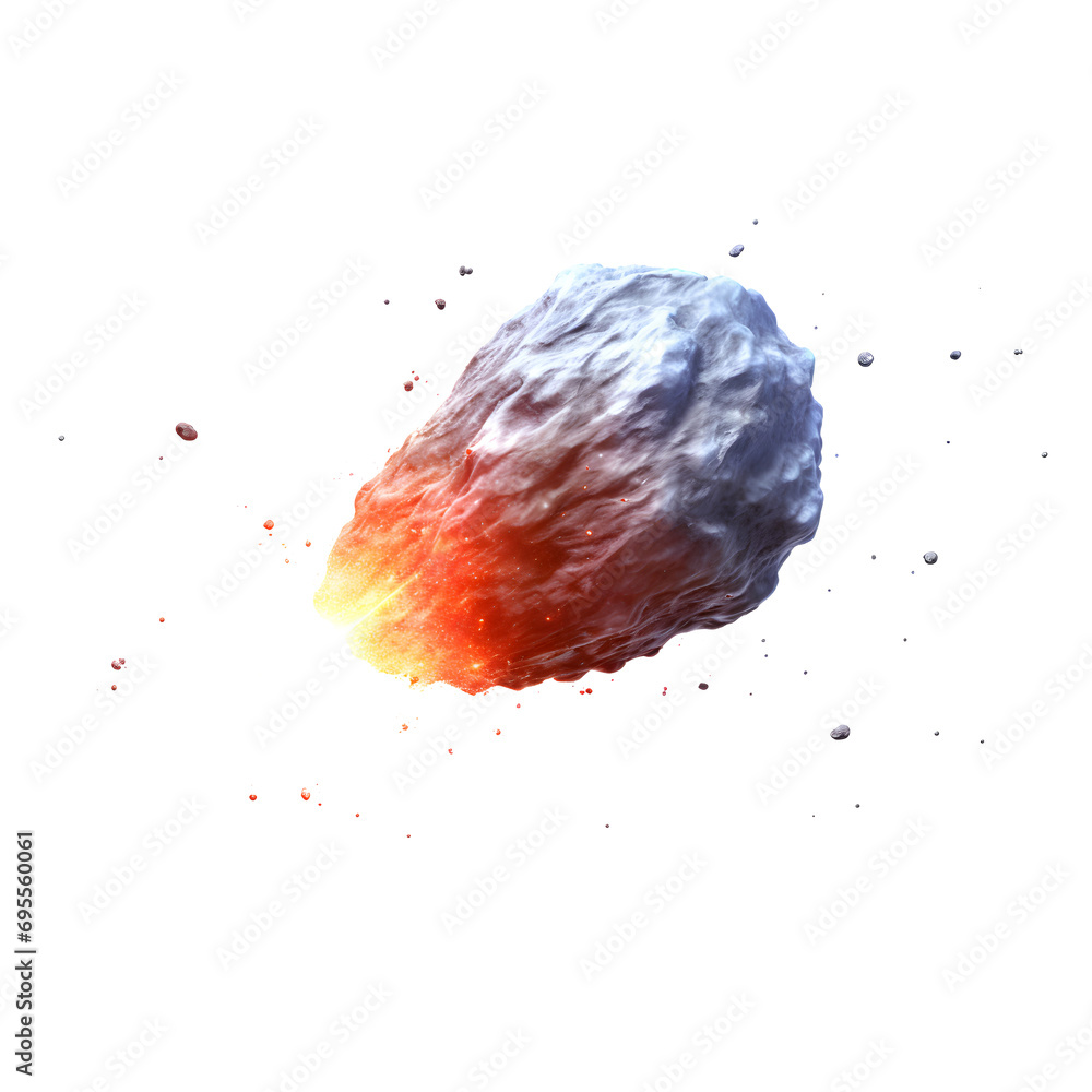 comet, meteor, space meteorite isolated on transparent background, cut ...