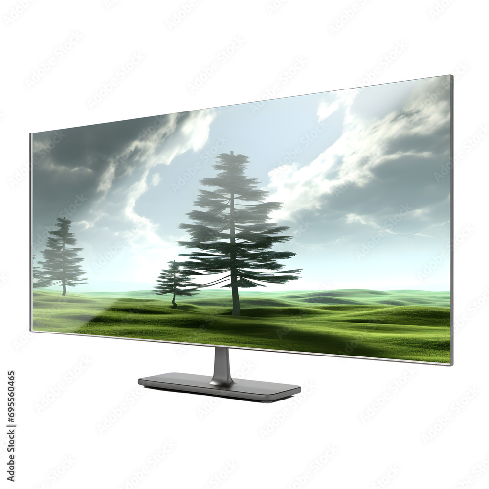 4k TV monitor isolated on transparent background, cut out, png Stock ...