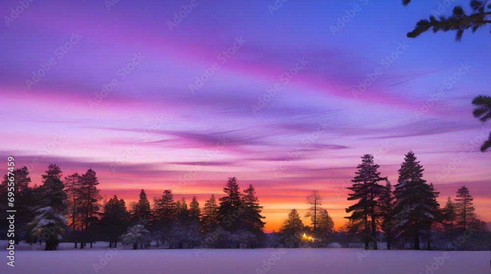 “Witness the magic of dusk. As the sky lit up with a spectrum of colors ...