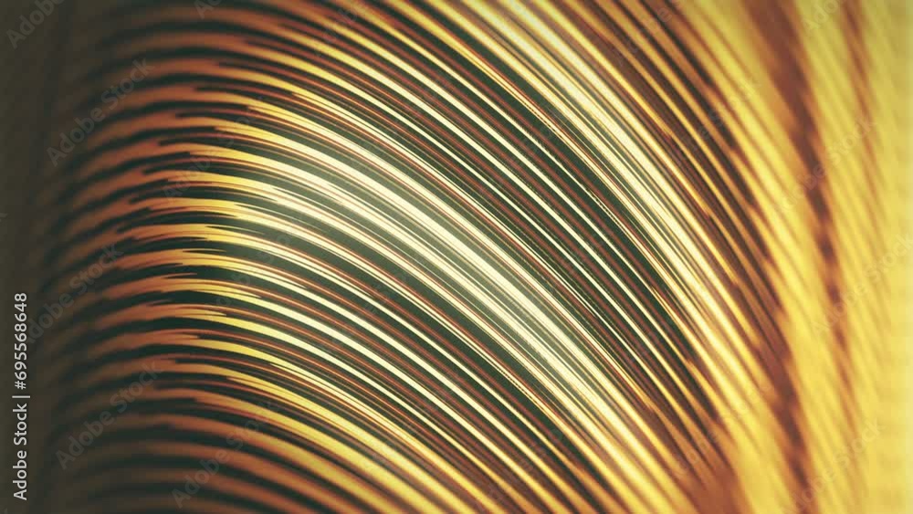 Abstract Waving And Glowing Lines Loop/ 4k animation of an abstract ...