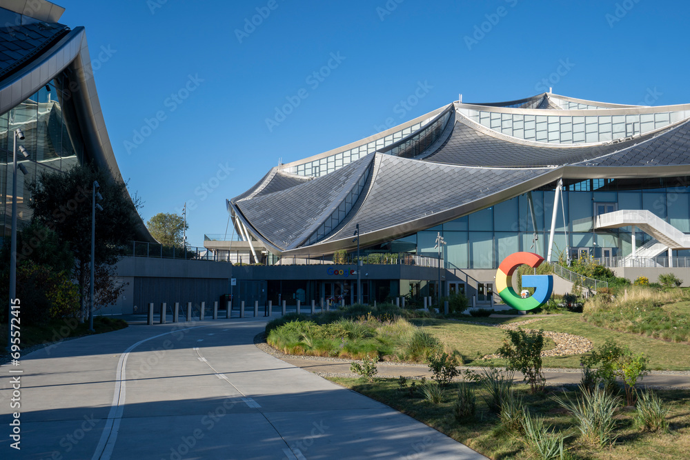 Mountain View, CA, USA - Nov 24, 2023: Google's new Bay View campus in ...