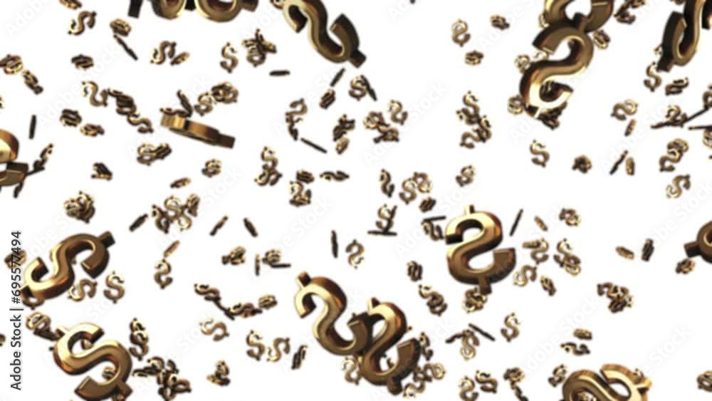 Vidéo Stock 3d Realistic Dollar Currency Flying And Rotating Animation ...