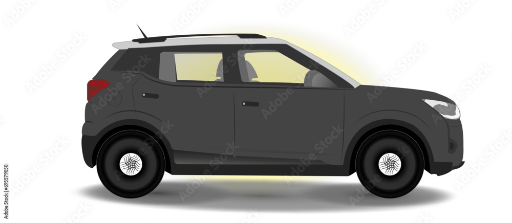 SUV Black XUV taxi model automobile four wheeler illustrated ...