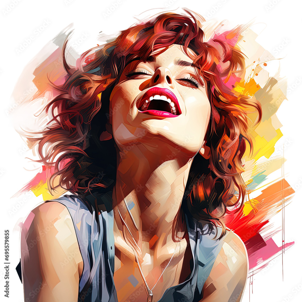 Singing vocalist clipart, transparent background, music singer ...