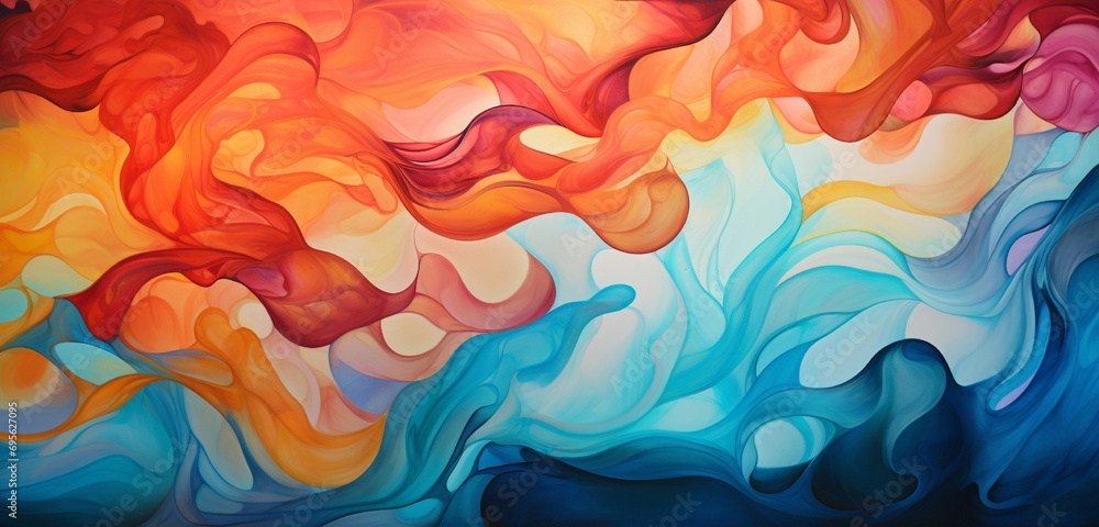 An abstract exploration of the human spirit and resilience depicted ...