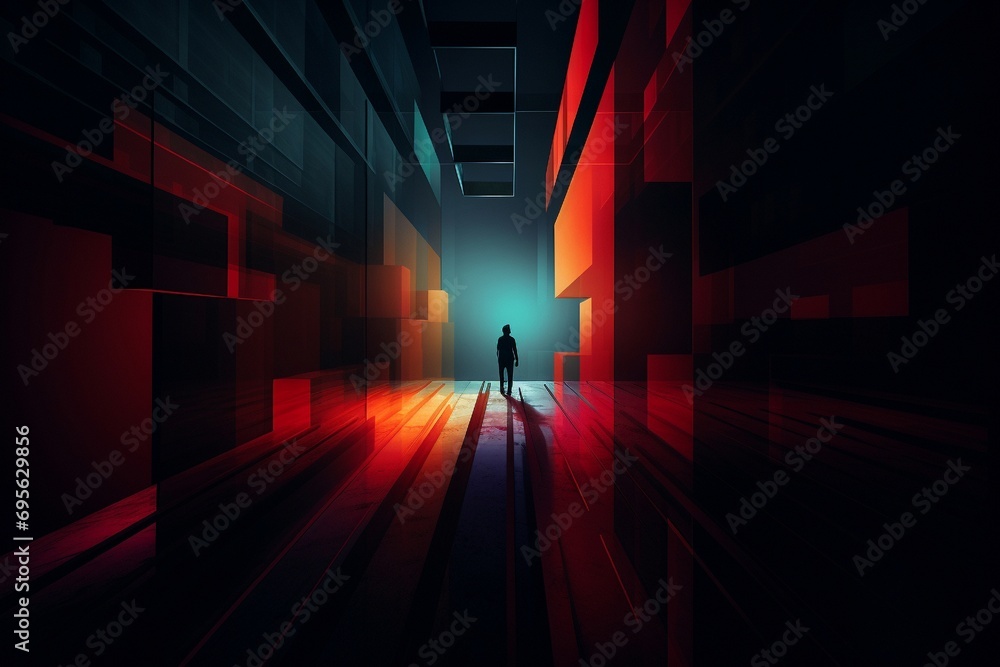 Conceptual abstraction of the unknown and unexplored portrayed through ...