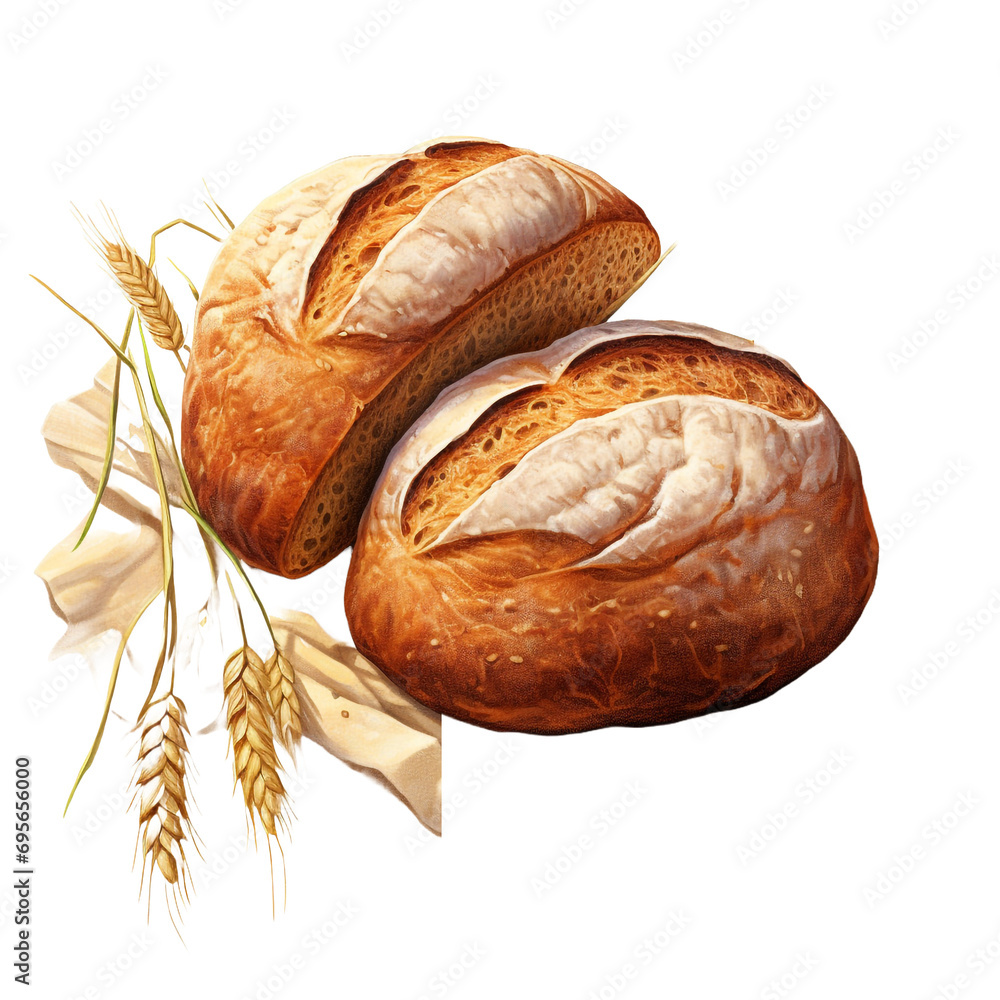 Bauernbrot Farmers Bread isolated on transparent background Stock Photo ...