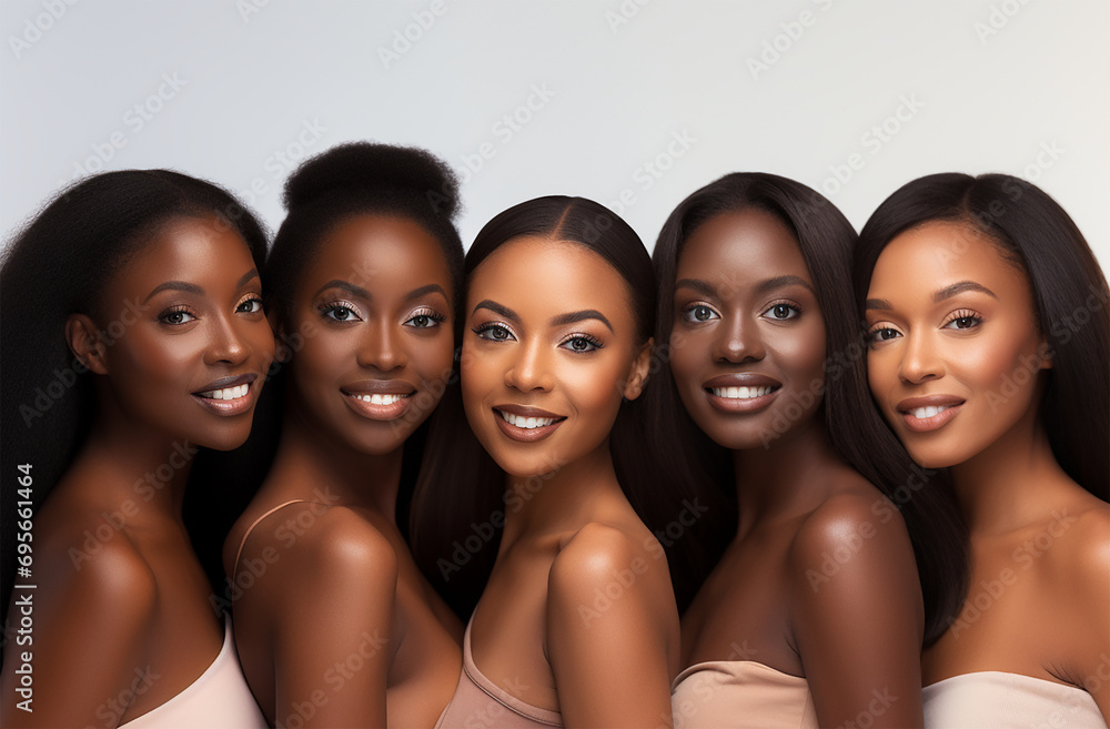 A Group of Women with Stunning Beautiful and Healthy Skin, and ...