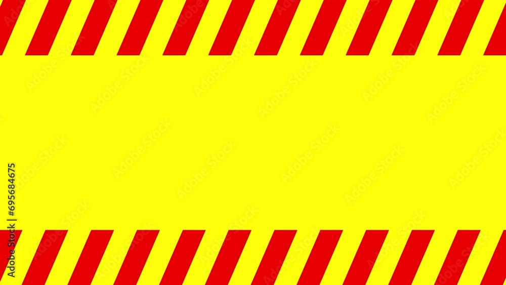 Barricade tape or warning tapes animation. moving warning caution tape ...