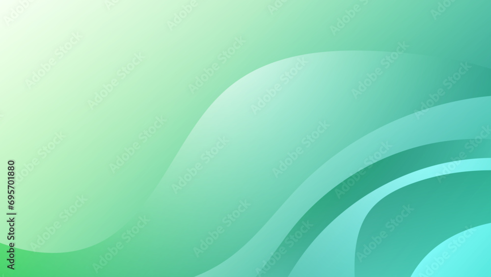 Green gradient background with wave shapes. Stock Vector | Adobe Stock