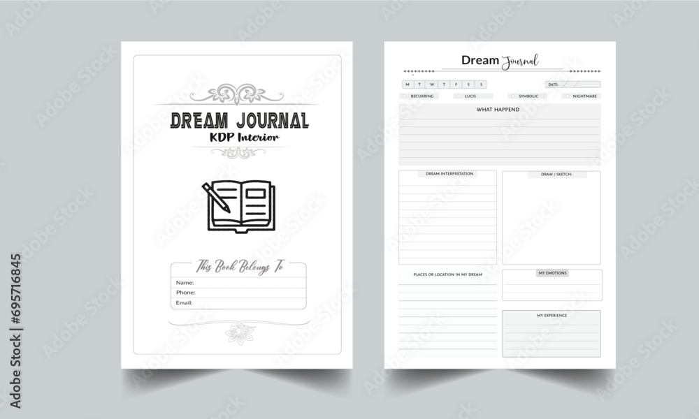 Dream Journal. Daily Gratitude Monthly & Yearly Undated Planner ...