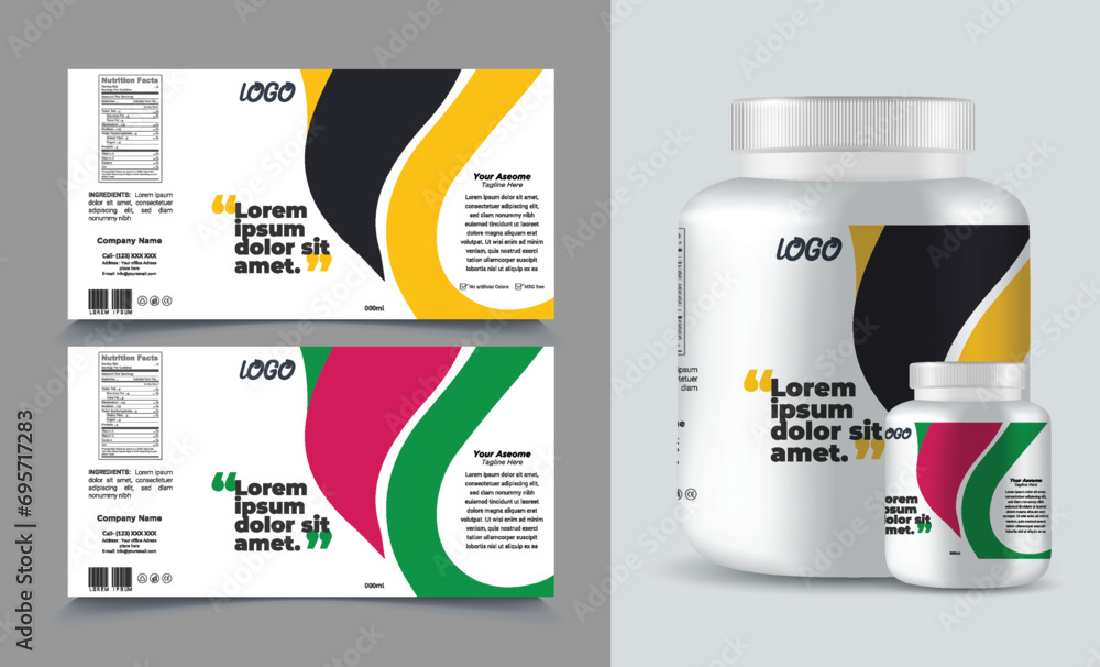 Vecteur Stock Product label and natural honey design with vector new ...