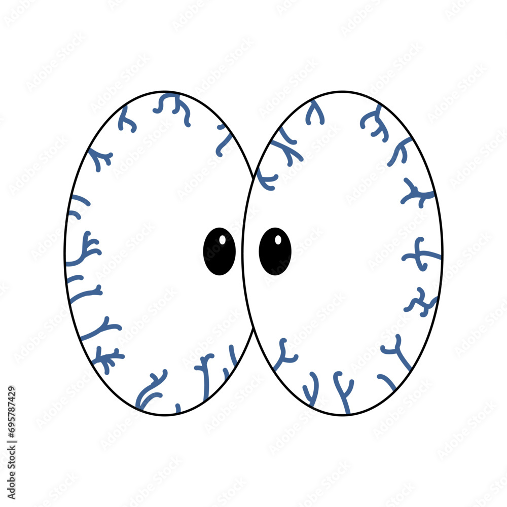 Cartoon eyes. Big shocked eyes. Tired, stressed, scared, sleep-deprived ...