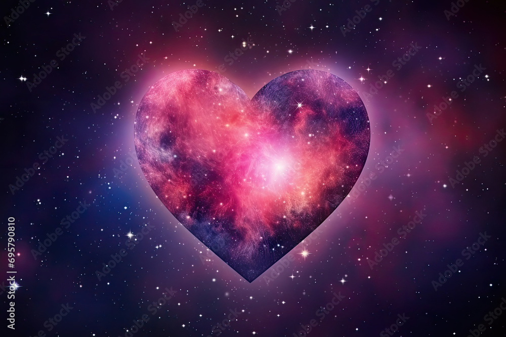 Astral heart for Valentine's Day, heart-shaped star cluster Stock ...