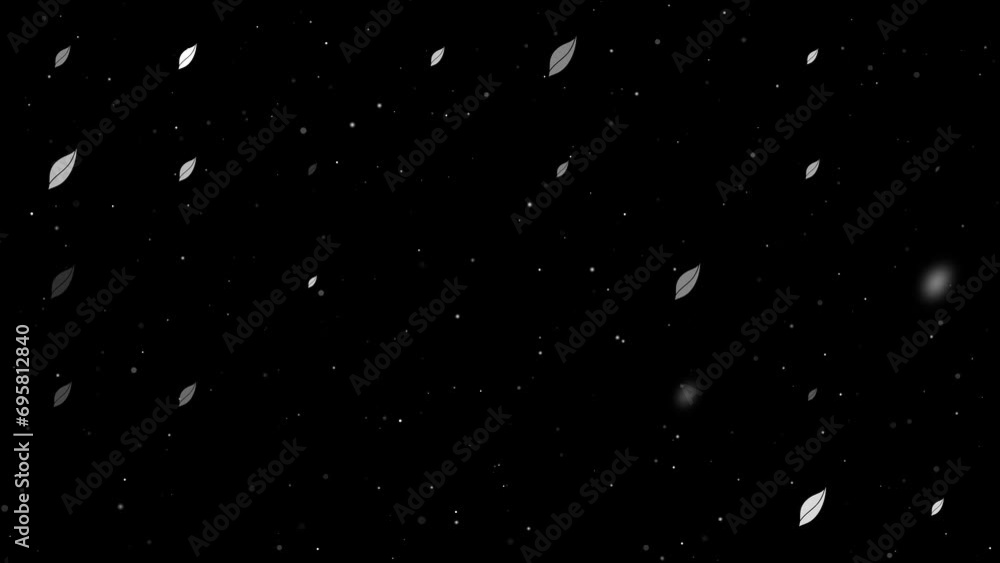 Template animation of evenly spaced leaflet symbols of different sizes ...