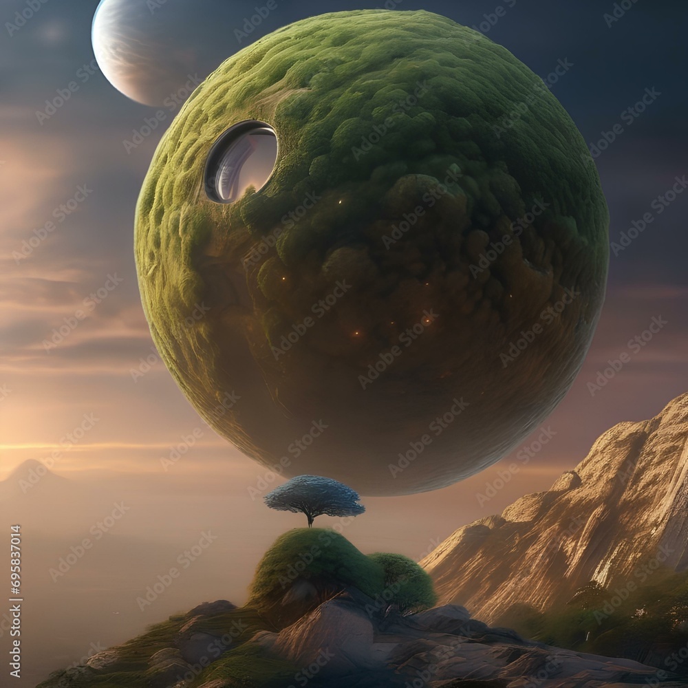 Photo & Art Print A sentient, planet-sized entity existing in a ...