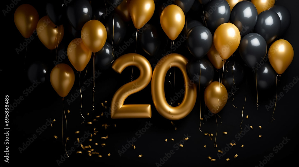 Background for a 20 years birthday, golden wedding anniversary, golden ...