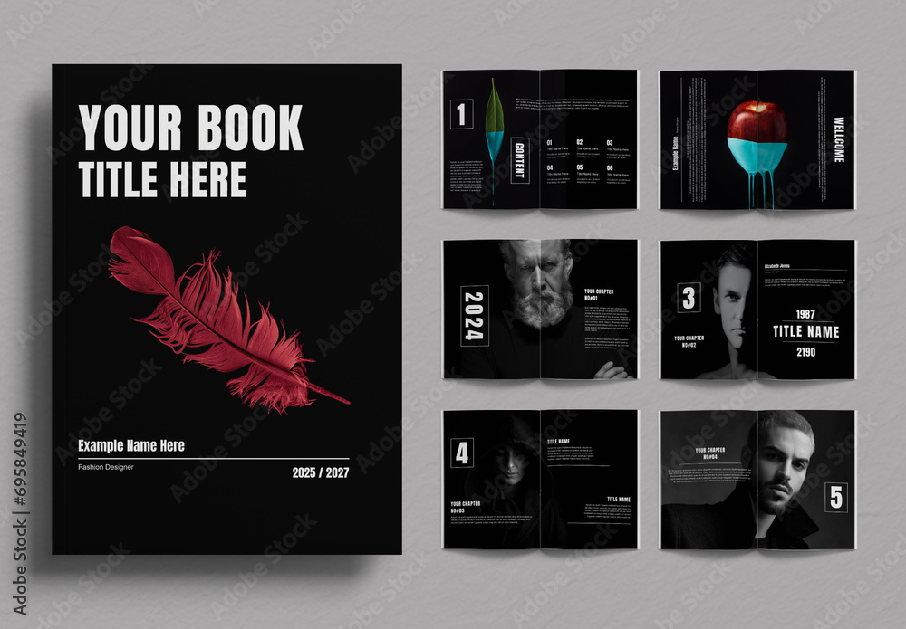 Classic Book Layout Stock Template | Adobe Stock