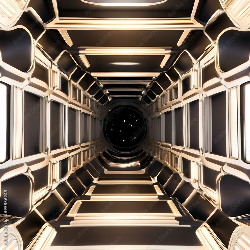 A network of wormholes connecting different parts of the galaxy, each ...