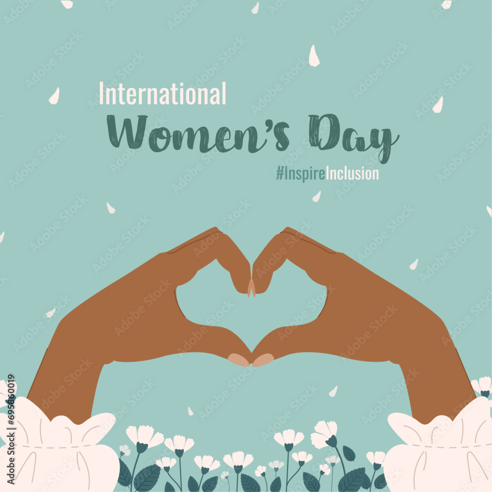 International women's day 2024 InspireInclusion vector illustration ...