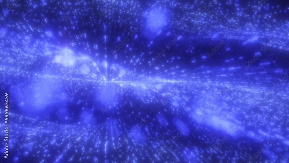Vidéo Stock 3d bg data flow concept, sci-fi background digital space. Blue high tech field with ...