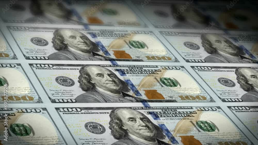 Vidéo Stock finance currency cash background business bank print ...
