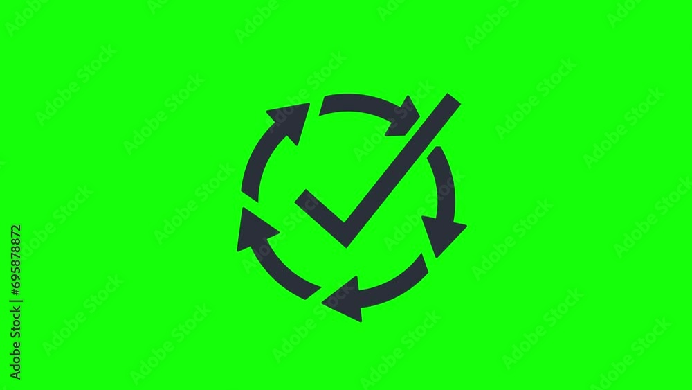 Completed multi-step procedure. Workflow process. Check mark and ...