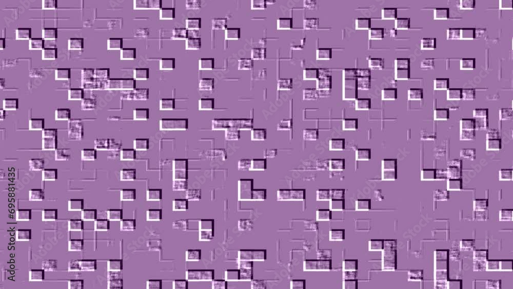 Vidéo Stock Animated purple background with a pattern of white and ...