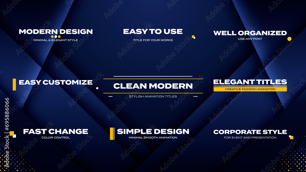 Clean Modern Titles Stock Template | Adobe Stock