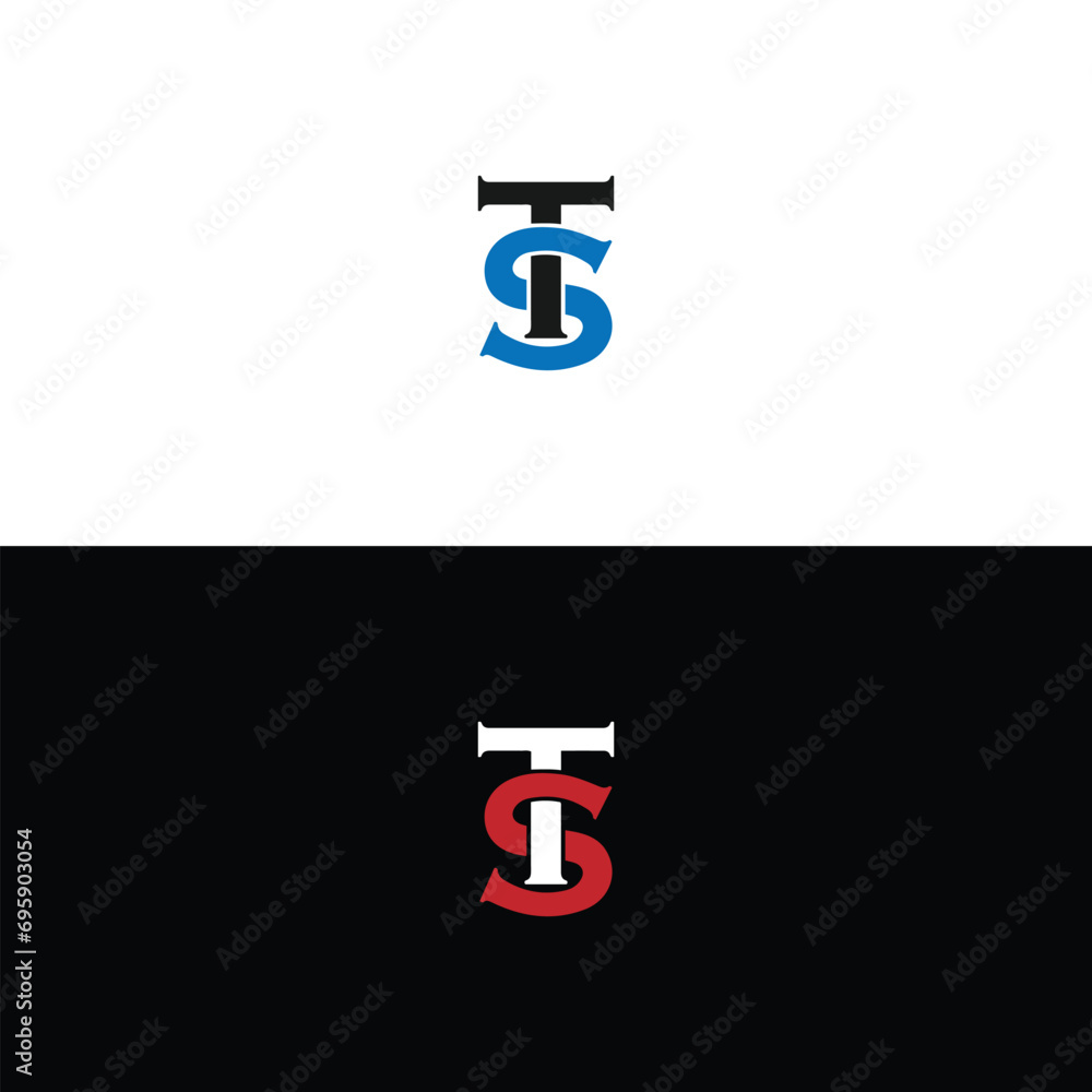 TS logo. T S design. White TS letter. TS, T S letter logo design ...