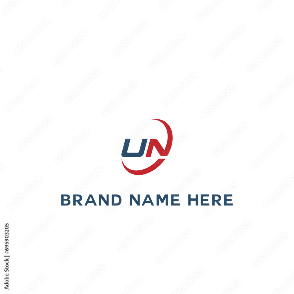 Vecteur Stock UN logo. U N design. White UN letter. UN, U N letter logo ...