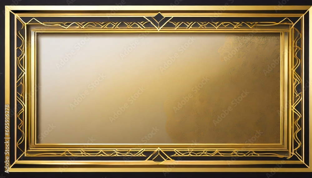 rectangle vintage gold frame for web presentation double line ...