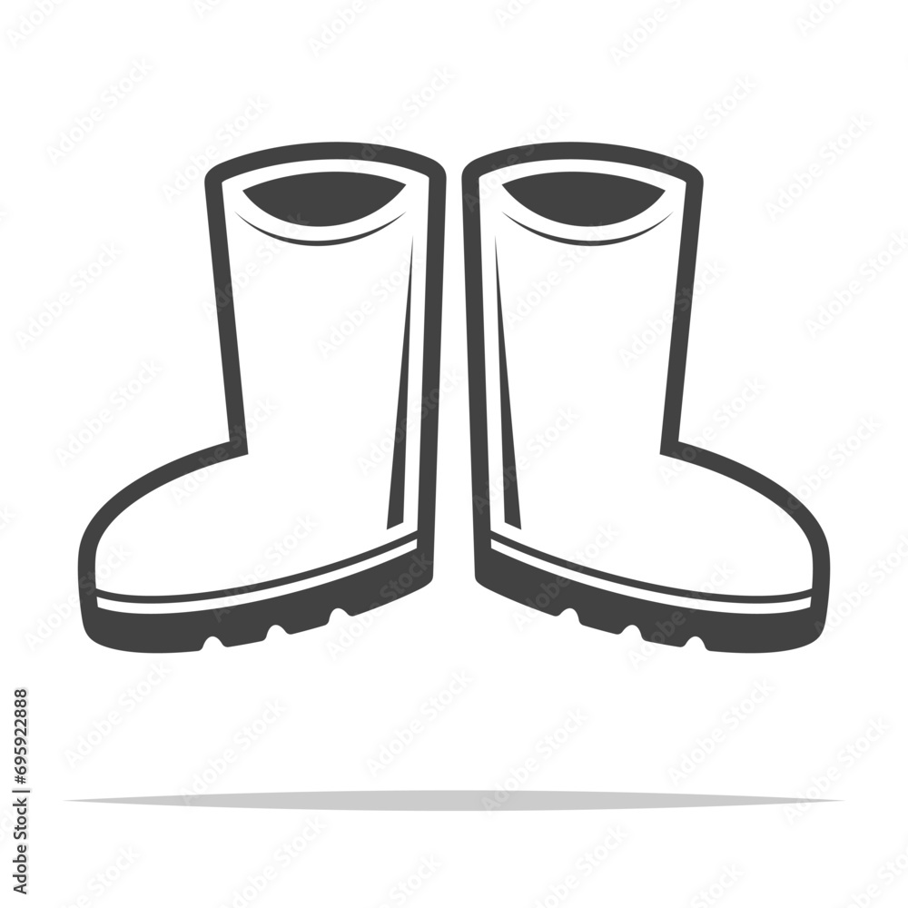 Poster Rubber boots outline icon transparent vector isolated – Wall Art ...