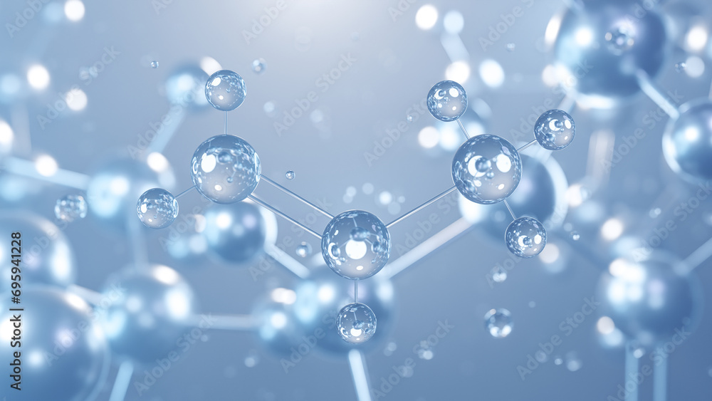 propylene molecular structure 3d, flat model, propene, structural ...