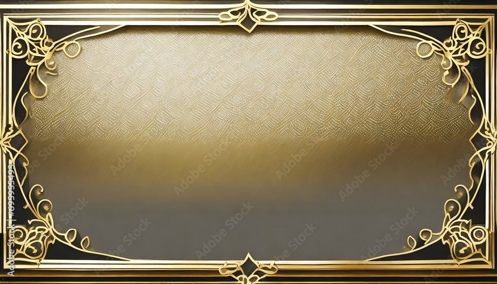 rectangle vintage gold frame for web presentation double line ...