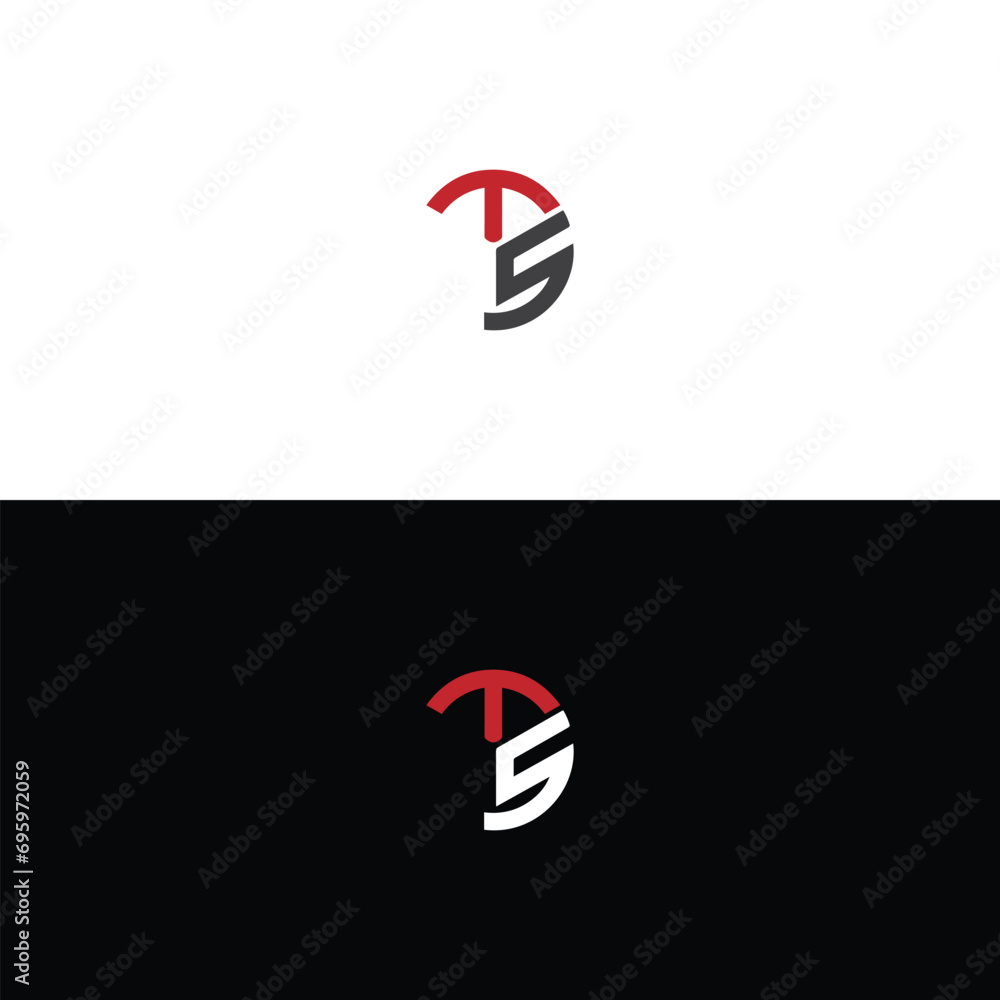 TS logo. T S design. White TS letter. TS, T S letter logo design ...